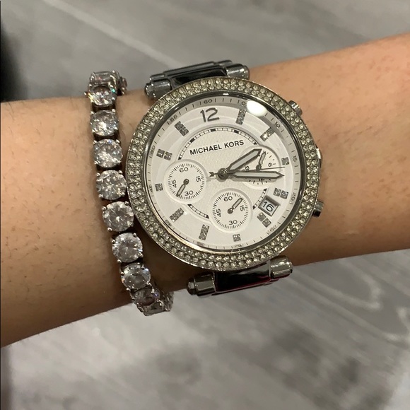 Michael Kors | Accessories | Michael Kors Crystal Detailed Watch | Poshmark